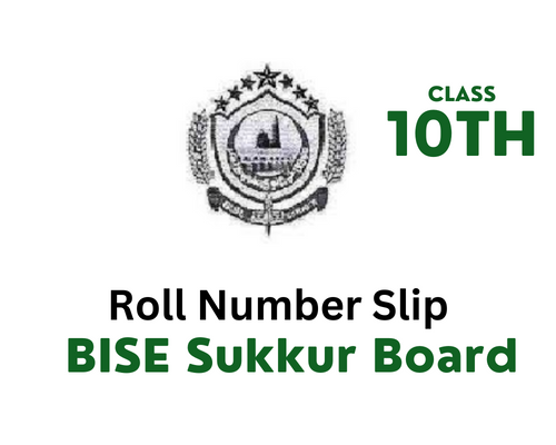 BISE Sukkur Board 10th Class Roll Number Slip